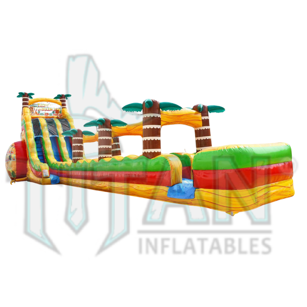 27 foot Tropical Turbulence Double Lane Slide | TitanInflatables.com ...